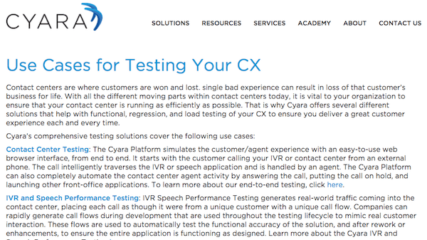 Article: Use Cases for Testing Your CX — Cyara