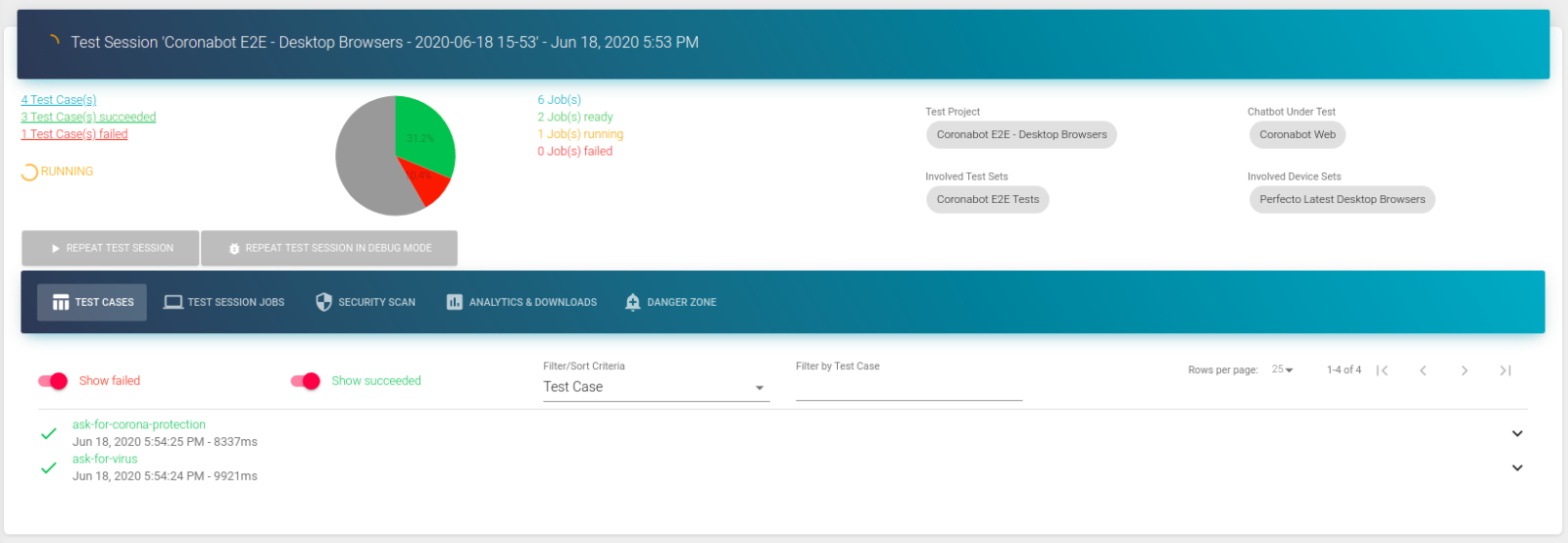 Testing a Chatbot End-to-End with Perfecto and Botium — Cyara