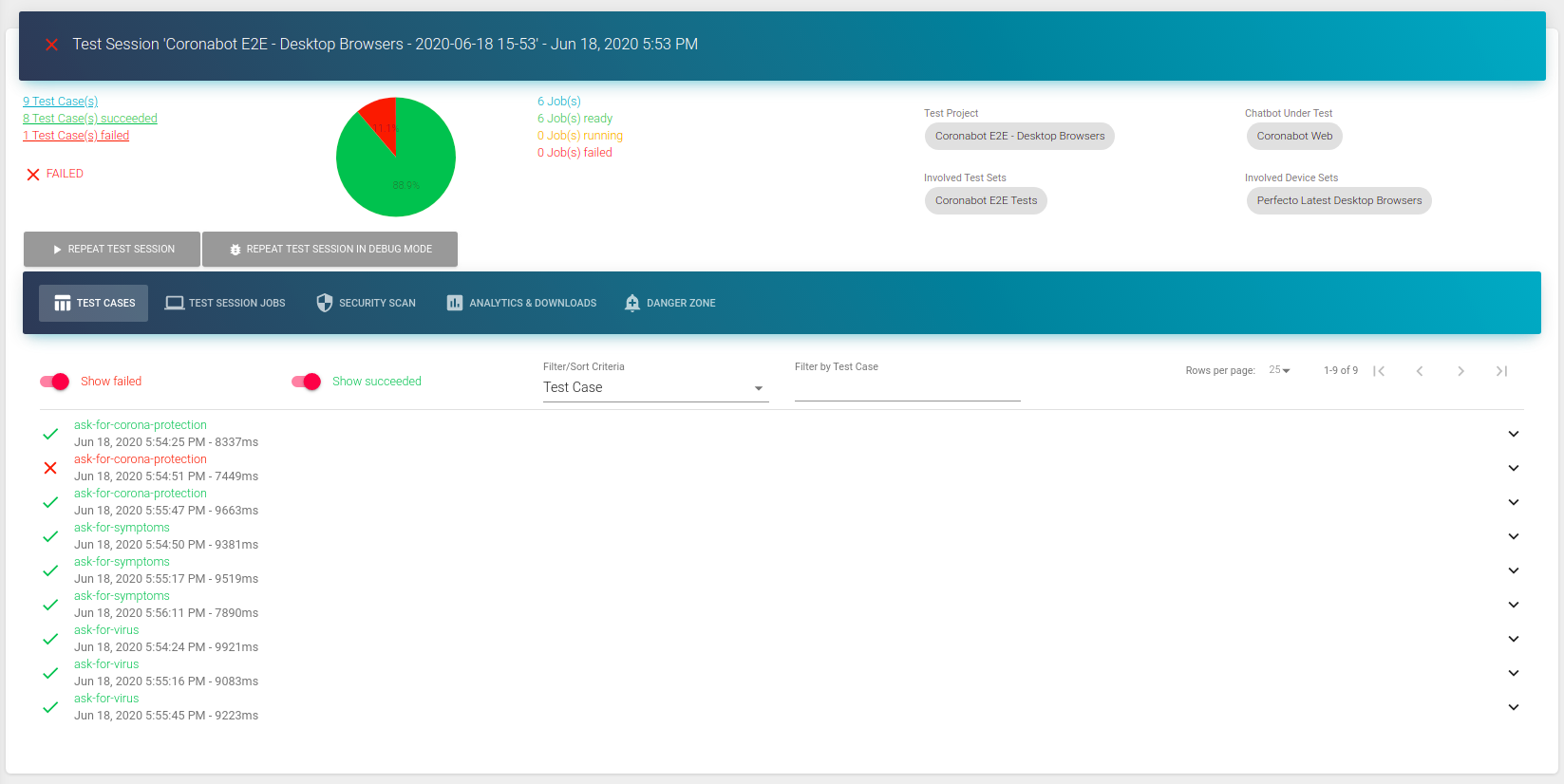 Testing a Chatbot End-to-End with Perfecto and Botium — Cyara