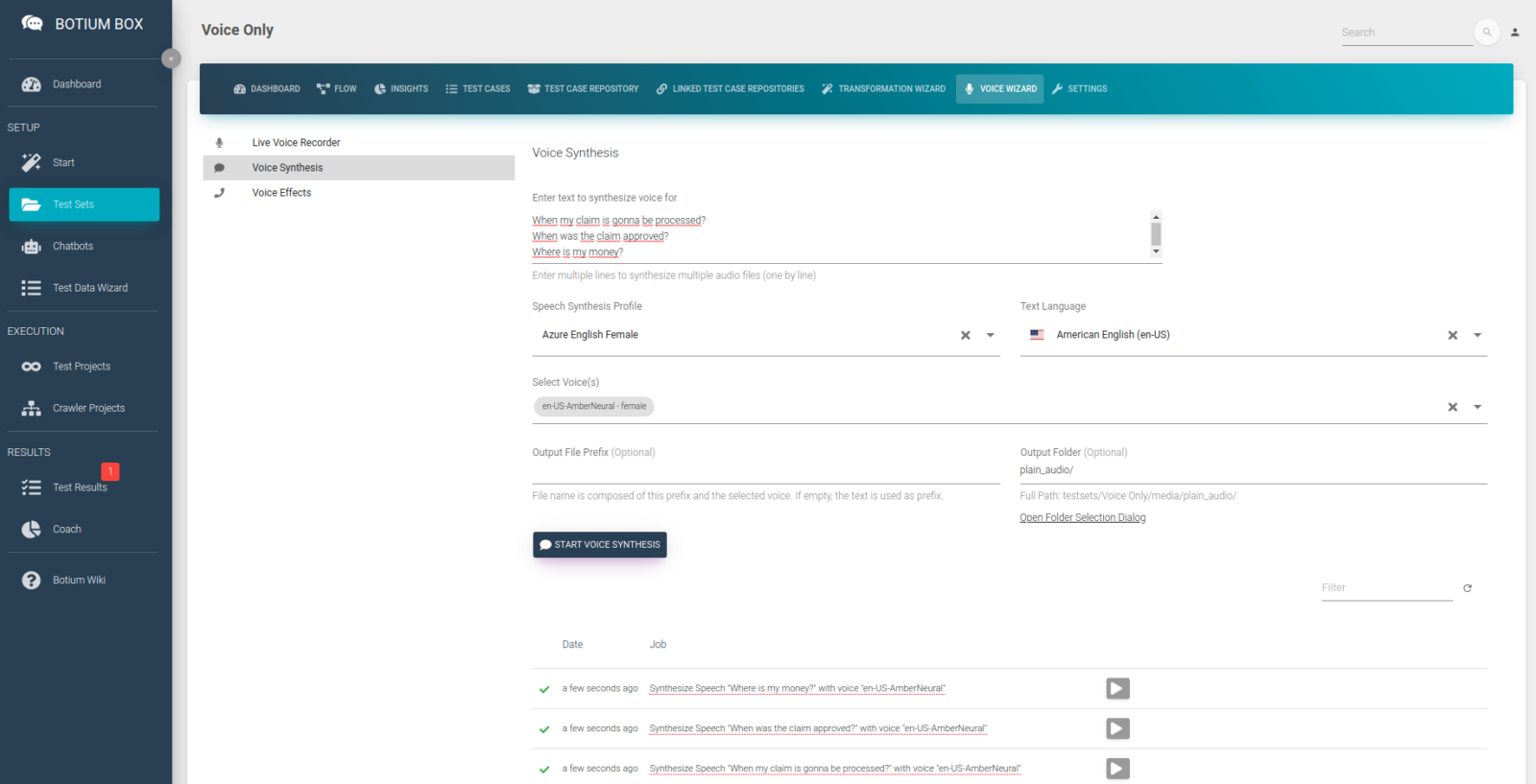 Continuous Speech Recognition Testing — Cyara