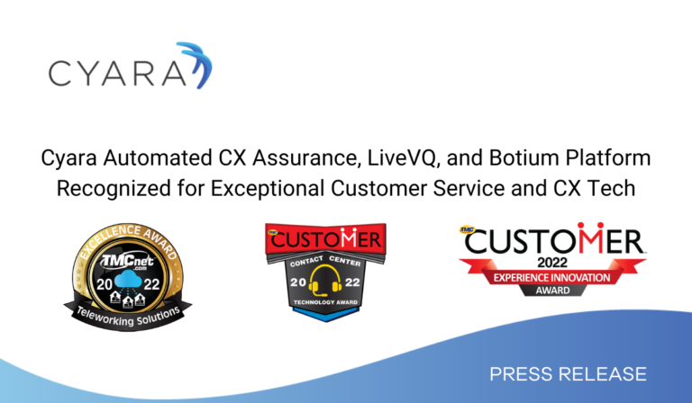 Cyara Wins Three TMC Awards for Customer Experience, Contact Center and ...