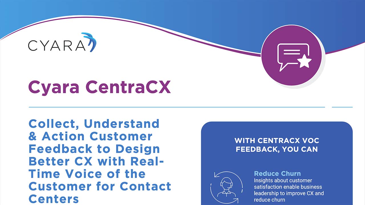 Datasheet: Cyara CentraCX — Cyara