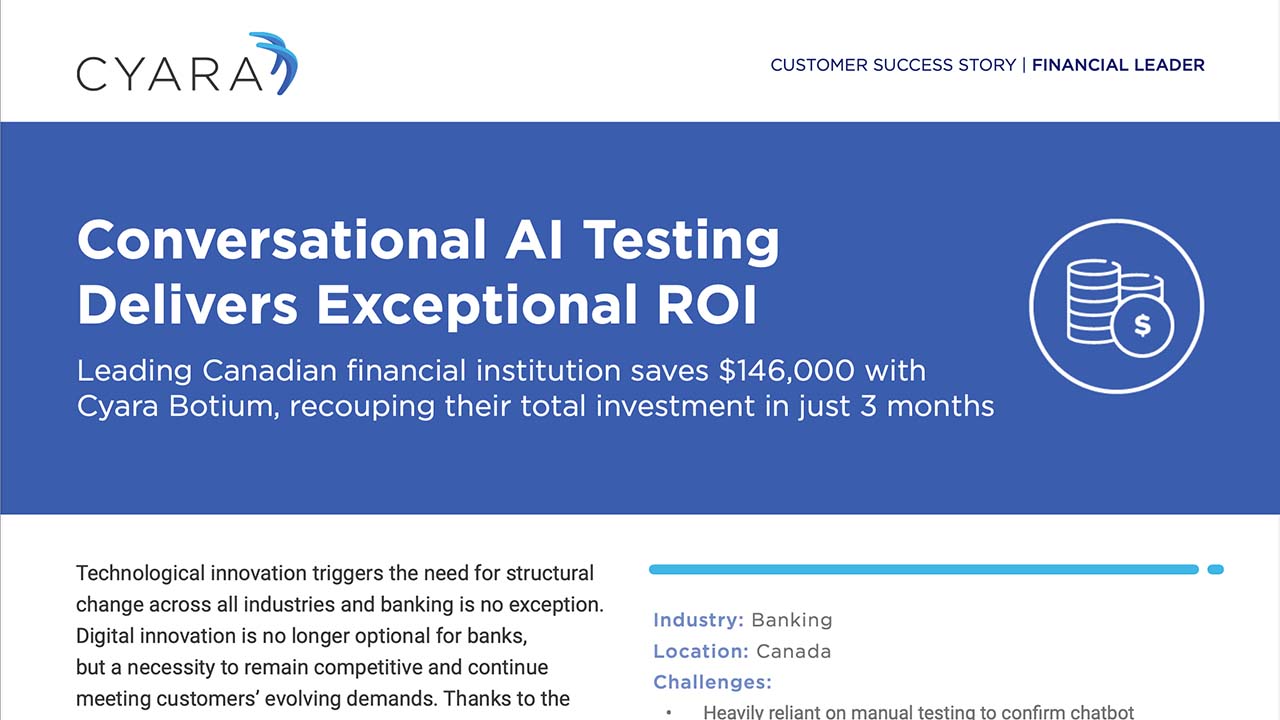 Customer Story: Leading Canadian Bank — Cyara