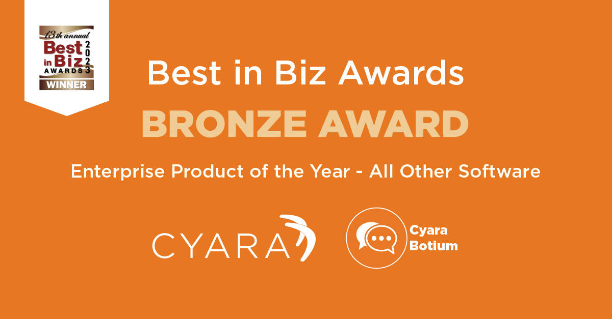 Cyara Wins Bronze in 13th Annual Best in Biz Awards — Cyara