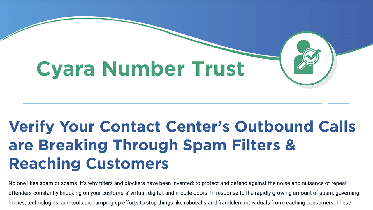 Datasheet: Cyara Number Trust — Cyara