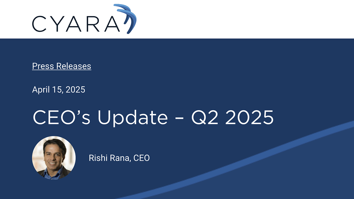 CEO’s Update - Q2 2025 — Cyara